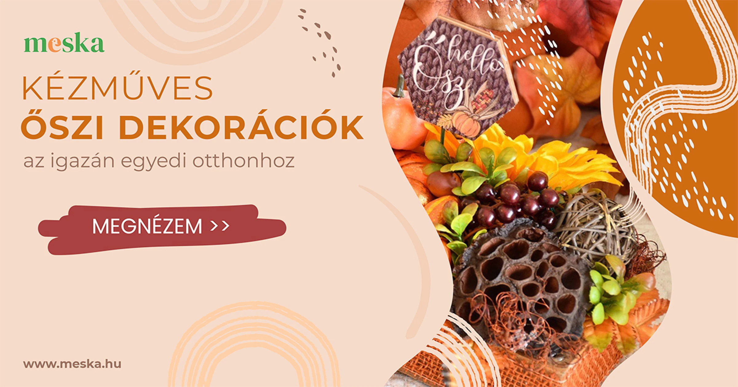 Őszi dekoráció, díszek kézműves minőségben - Meska